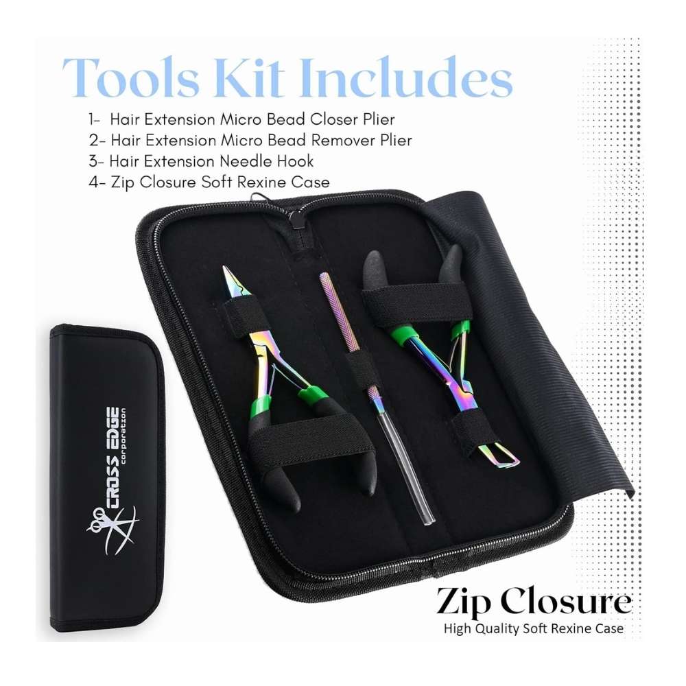 Microbead tool kit all in one in Rainbow black – Cross Edge Corporation