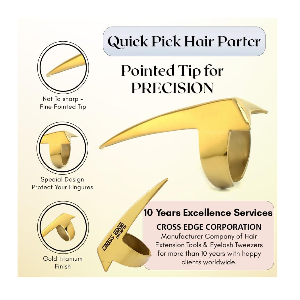 Quick Braid Aid Finger Parting Tool & Sectioning Rings – Cross Edge ...