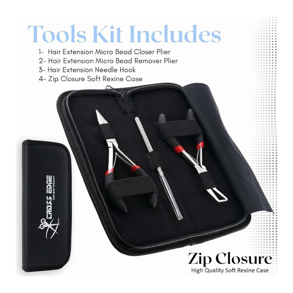Microbead tool kit all in one in silver black – Cross Edge Corporation