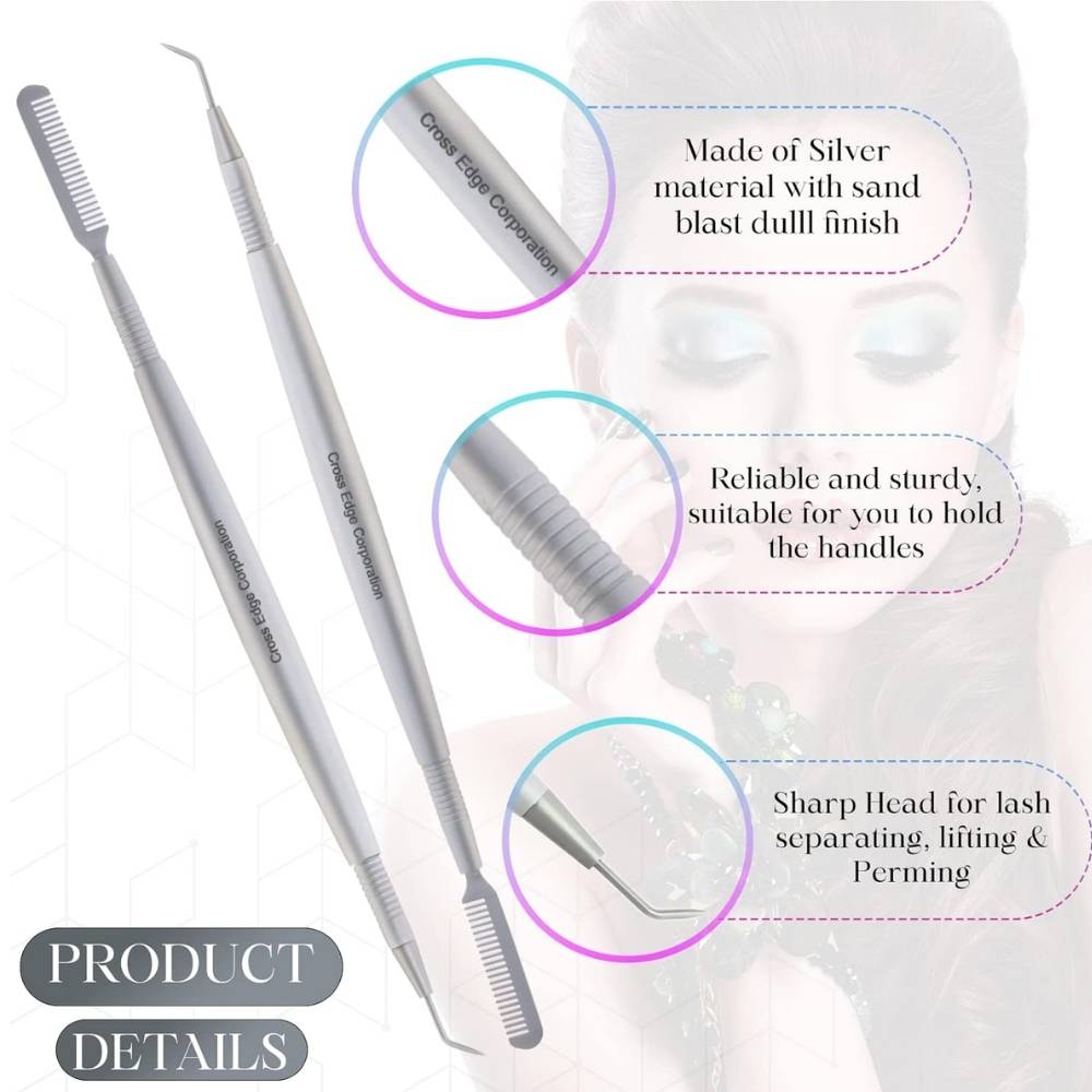 Professional Silver Lash Lift Perm Tool with Separating Comb – Cross ...