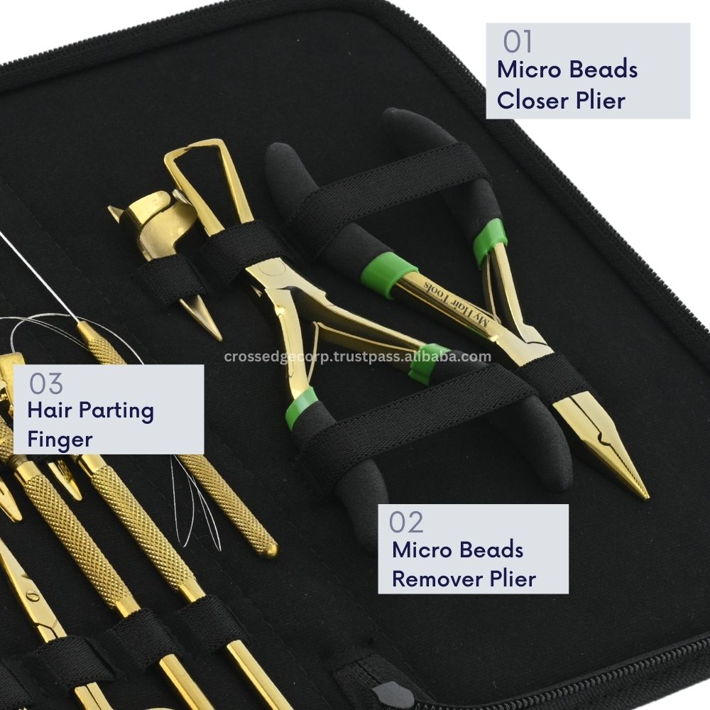 Gold Hair extension tools | Micro Beads Remover Pliers | Precision Hai ...
