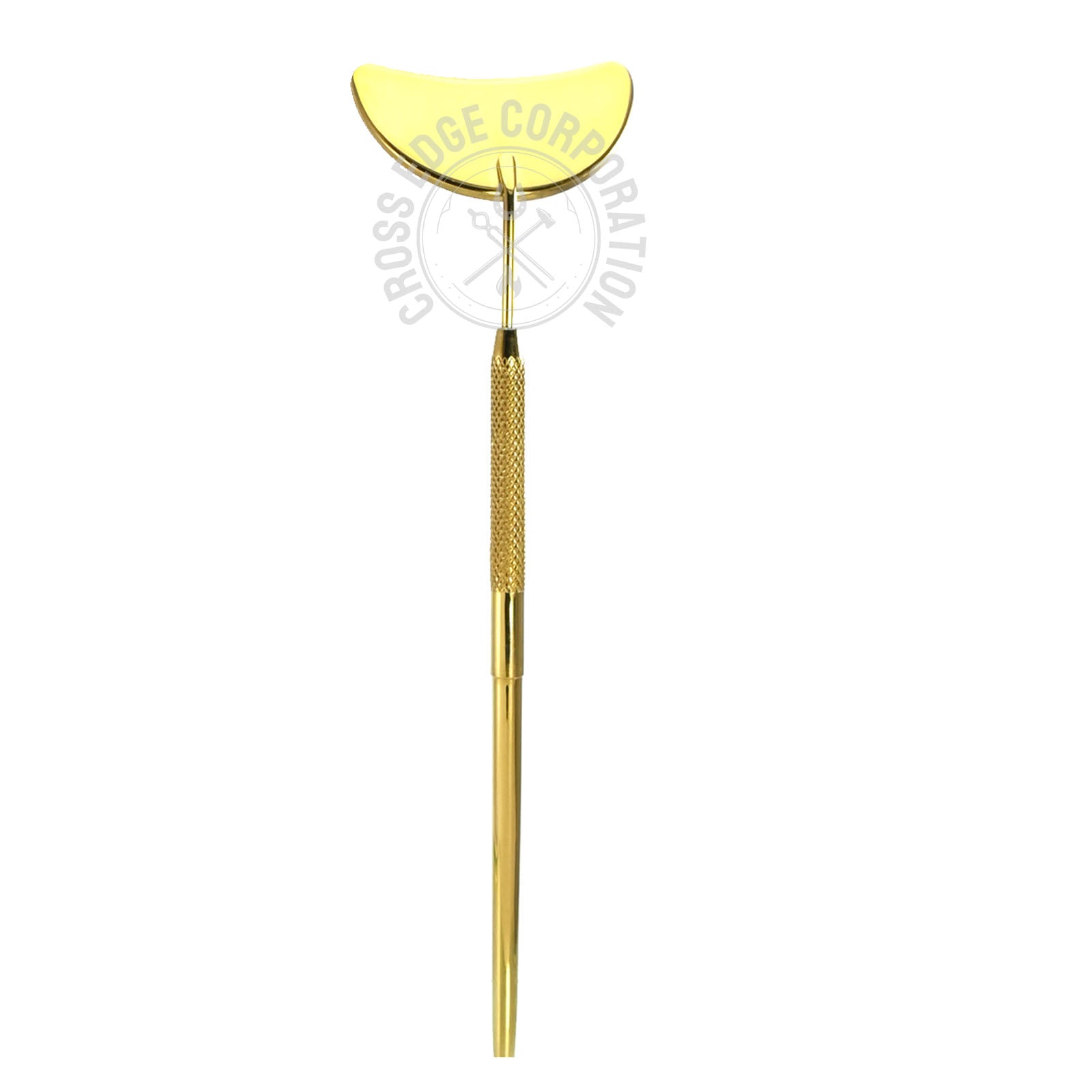 Eyelash Extension Mirror - Half Moon Shape (Gold) - Cross Edge Corporation