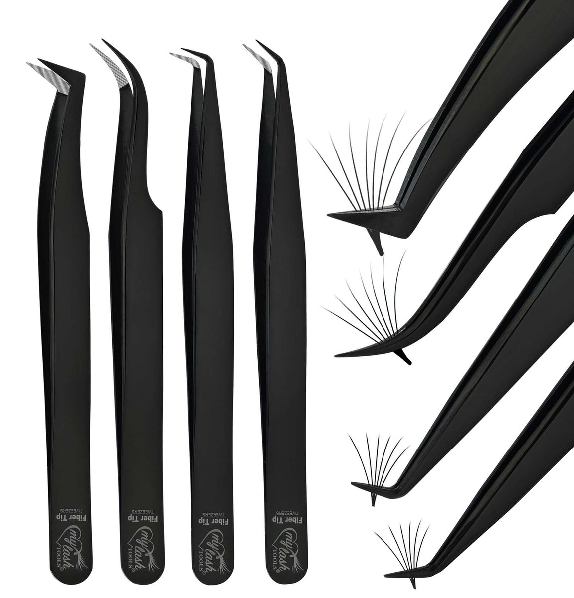 Eyelash Extension Tweezers Fiber Tip Lash Tweezers Volume Boot Tweezer ...